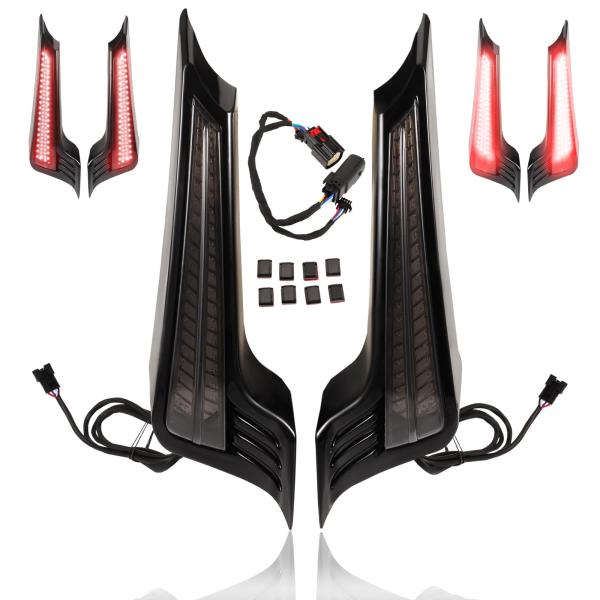 商品名:  Motorcycle LED Tail Lights for Harley, Rear Fender Filler Panel Turn Signals Running Brake Lights Accessories for ...