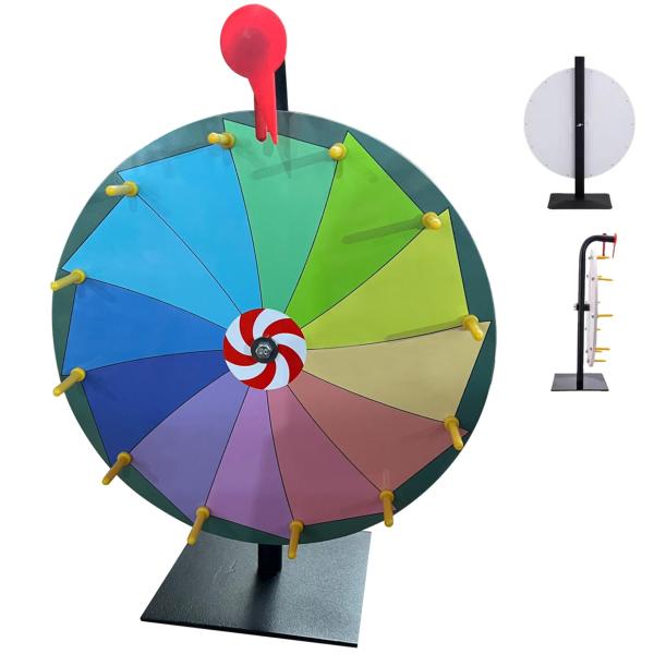 商品名:  XUEYEGONGJI Spin The Wheel with Stand 11.81 Inch 5 Colors 10 Slots Spinning Wheel Dry Erase Prize Spinner Wheel fo...