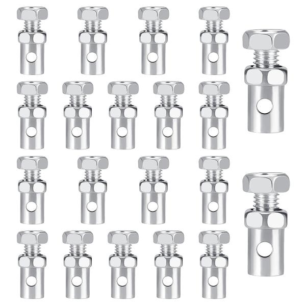 商品名: ユニバーサルクラッチブレーキスロットルケーブルエンドストップ20個、1/8インチブレーキケーブル圧着エンドケーブルクランプロック修理パーツキット、ゴーカートモーターバイクバイク自転車スクーター、芝刈り機、ガーデントラクター用。 2...