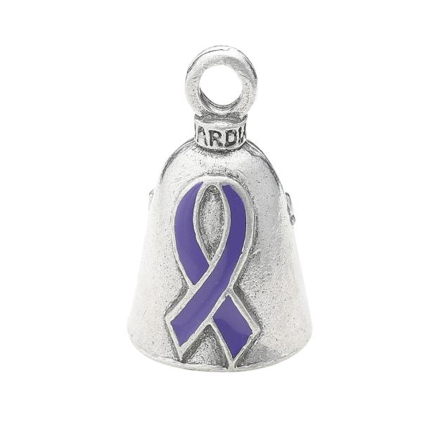 商品名:  Guardian Bell I Support The Cause (Purple) Good Luck Bell w/Keyring &amp; Black Velvet Gift Bag | Motorcycle Bell ...