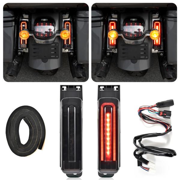 商品名: VEISUTOR リアフェンダーライト ウルトラリミテッド2014-2024用、レッド補助LEDランブレーキターンランプライト、ハーレーウルトラリミテッド2014-2024、ロードグライドリミテッド2020-2024アクセサリー(...