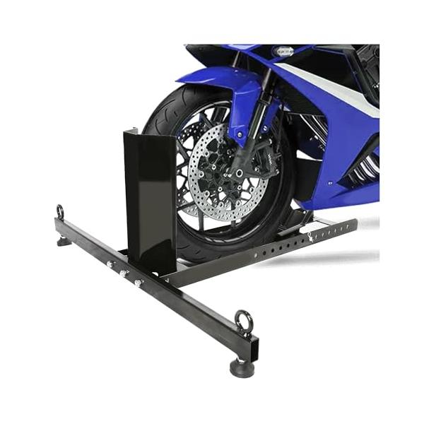 商品名: KUAFU調節可能なオートバイホイールチョック垂直1800ポンド容量高耐久オートバイスタンドホイールタイヤチョック KUAFU Motorcycle Wheel Chock Stand Upright 1800 LBS, Wide...