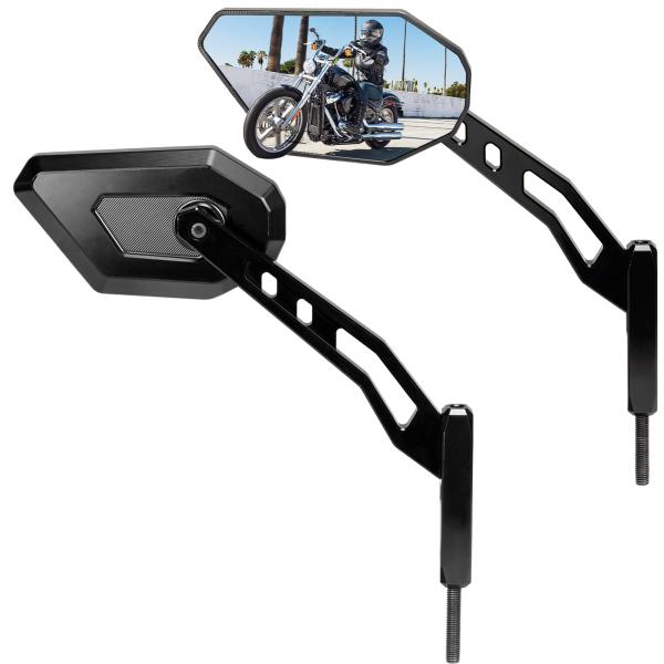 商品名:  KEMIMOTO Aluminum 8mm Motorcycle Rear View Side Mirror Adjustable Height Bracket Compatible with Softail Dyna Spor...