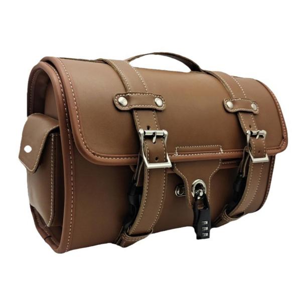 商品名:  Generic Small Rear Rack Waterproof Bag for Motorcycle with a Lock, Hard Leather Motorcycle Trunk Bag, Moped Scoote...