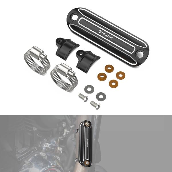 商品名:  NICECNC Heat Shield Aluminum Black Thermal Barrier Sheet Compatible with Harley Road King Police FLHP 2008-2014, S...