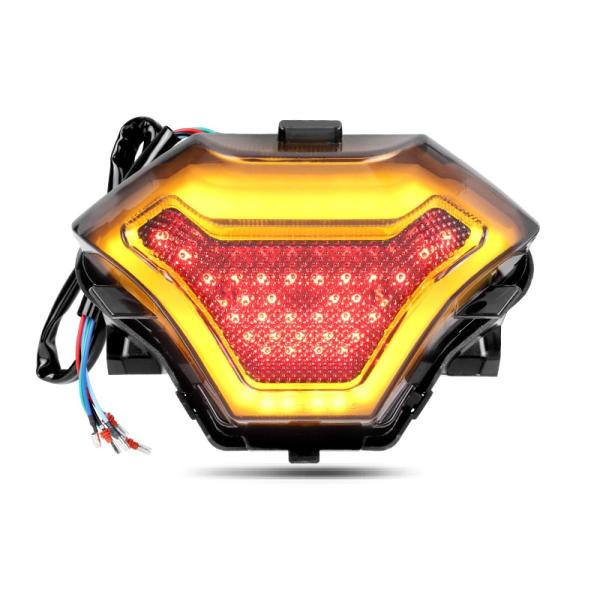 商品名:  Motorcycle LED Tail Light Taillight, Rear Brake Driving Sequential Turn Signal Light Assembly Smoke Lens Compatibl...