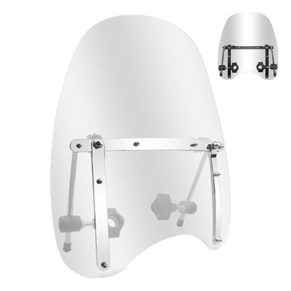 商品名:  Muflydo Scooter Windshield - Motorcycle Deflector Windscreen - Motor Wind Splitter Bracket Mounting, Scooter Front...