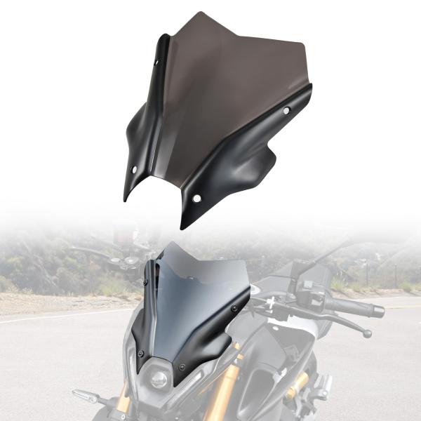 商品名: VEISUTOR ヤマハMT09 FZ09用フロントガラス ダークティントウィンドシールド ウィンドスクリーン エアディフレクター ヤマハMT-09 MT09 SP FZ09 FZ-09 2021 2022 2023用 アクセサリ...