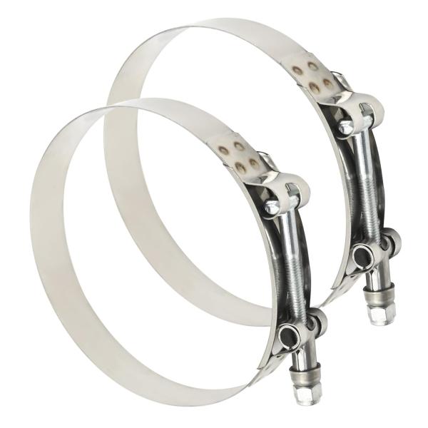 商品名: Zreneyfex 2個 4インチ Tボルトホースクランプ、クランプ範囲108-116mm 4インチホースID用、ステンレススチールバンドフローティングブリッジとナイロンインサートロックナット トラック排気吸気用 Zreneyfe...