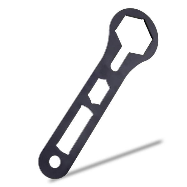 商品名: jose2015 オートバイ フォーク キャップ ツール フォーク キャップ レンチ オートバイ 50mm ショックアブソーバー 外部レンチ クラッチナット レンチ 25.7cm ブラック jose2015 Motorcycle ...