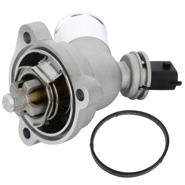 商品名: エンジン クーラントサーモスタット 交換用 9698-8257 96988257 25192923 2519-2923 シボレー スパーク 1.2L サーモスタット ハウジングアセンブリ用 2013-2015 に対応 Engine...