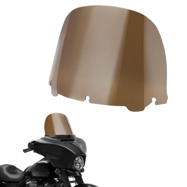 商品名: ハーレー用14インチフロントガラスウィンドスクリーン、ブラウン。 Bvomheez 14'' Windshield Wind Spliter, Motorcycle Windscreen for Harley Davidson U...