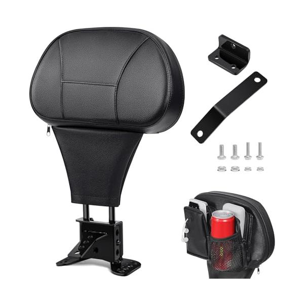 商品名: ベンラリライダーバックレスト Benlari Driver Rider Backrest, Adjustable Detachable Plug-in Rider Back Rest Pad Fit for Harley Davi...