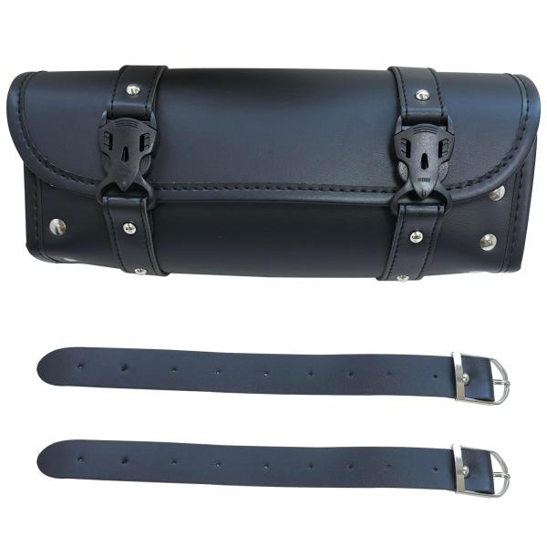 商品名: traderplus オートバイツールロールバッグ ハンドルバーバッグ サドルバッグ PUレザー ユニバーサルハンドルバー収納ポーチ バイカーロールバッグ traderplus Motorcycle Tool Roll Bag H...