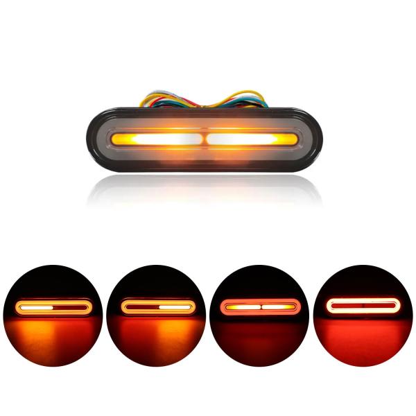 商品名:  Alopee 5" Universal Motorcycle Brake Light with Turn Signals 12V-80V Compact Dual Color Dirt Bike Light IP67 Water...