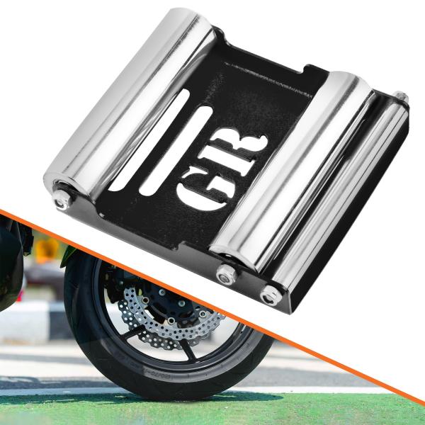 商品名: GRAND PITSTOP オートバイローラーホイールクリーニングスタンド - パドックスタンド交換用 - タイヤクリーニング&amp;チェーン潤滑用ランプサポート付きホイールローラースタンド (ブラックローラーミディアム) GR...