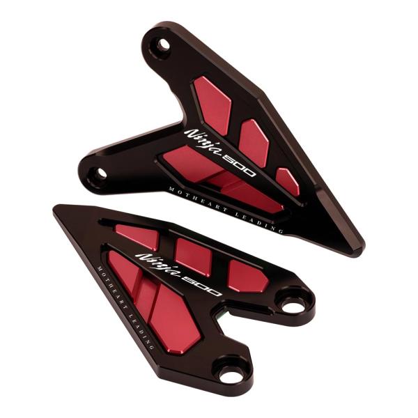 商品名:  MotHeartZero Motorcycle Foot Pegs with Heel Guard For Ninja 500 2024 Ninja 500 SE 2024 Anti-Slip Surface Heat Resi...