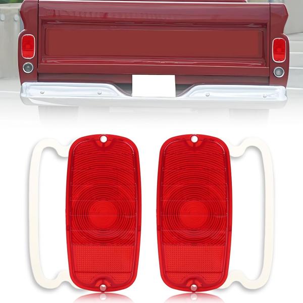 商品名:  VYNTRAL Tail Light Lamp Lens Compatible with Chevy/GMC Fleetside Pickup Truck 1960-1966, [DOT Certified] Rear Bump...