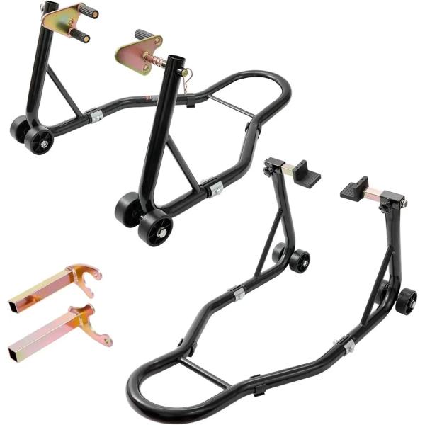 商品名:  850lbs Front Rear Combo Stand Lift Stand, Front Wheel Fork Stand, Motorcycle Stand Lift, Rear U+L Fork Spool Stand...
