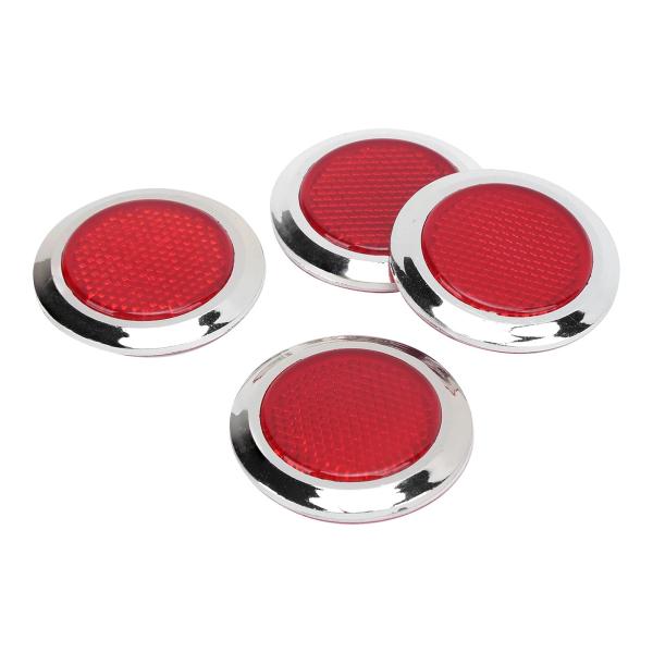 商品名:  ERYUE ABS Warning Reflector Patch, 4PCS Red Trim Round Reflective Protection for car motorcycle with Reflective Ef...