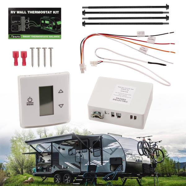 商品名: 3316230.700 RVサーモスタットとリレーボックスキット、Dometic LCD Touch RVエアコン、冷却モードとファーネスモード、交換# 3316230.000 3316230.700 RV Thermostat ...