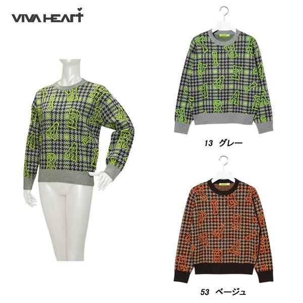 性別レディース商品説明柄ON柄、ダブルジャガードで表現するVIVAHEARTのグラフィックパターン。オーセンティックな千鳥柄とカレッジアルファベットの相反する見え感をキャッチーな見え感へ。ドルマン袖の少しゆったりしたシルエットなので、レイヤ...