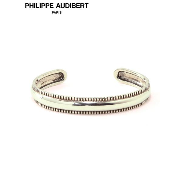 商品名：フィリップ オーディベール PHILIPPE AUDIBERT バングル メンズ JAKE 真鍮ブレスレット シルバー フランス製 ユニセックス 国内正規品 でらでら公式