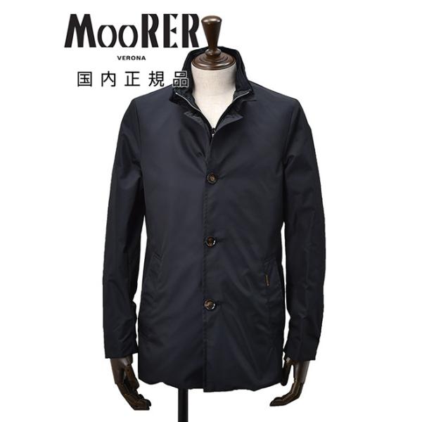 商品名：ムーレー MooRER ショート丈コート メンズ BORROMINI-WKネイビー 紺 アクアライン 春アウタースプリングコートレギュラーフィット 国内正規品