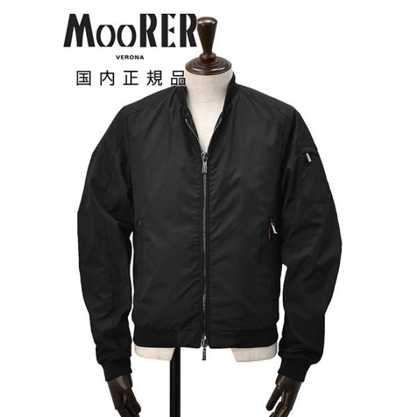 商品名：ムーレー MooRER MA-1型 メンズ CORELLI-WK ミリタリーブルゾン ブラック 黒 ボンバー 撥水 アクアライン 春アウター レギュラーフィット 国内正規品