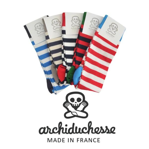 ■ archiduchesse（アシッドゥシャス）2009年、フランスで人気のTシャツ専門オンラインショップ「La Fraise」の創立者でもあるPatrice Cassard氏が立ち上げた、フランス製靴下専門ブランド。靴下の綿糸の染色など...