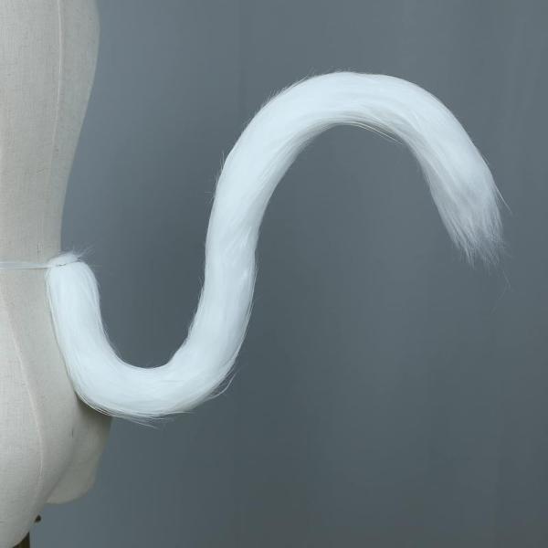 「商品情報」「主な仕様」【サイズ】フリー、全長80cm（平置き）、男女兼用【重さ】80g【素材】ポリエステル100%（もふもふ感があり肌膚にやさしいです）【ワイヤー入】内蔵に金属フレームが設置され、様々な形に曲げやすくリアルに変装できます。