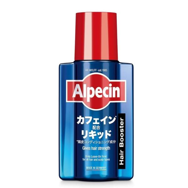 「商品情報」商品の説明アルペシンリキッド（カフェイン*配合リキッド）は、頭皮の悩みにアプローチするスカルプ集中ケア商品です。髪が細くなったり、柔らかくなったという髪悩みをお持ちの方に。ドイツのDr. Wolff社（製薬会社）の90年の毛髪研...
