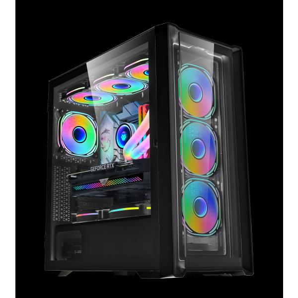 長さ最大410mmのGPU ミドルタワーPCケース CPU冷却器高さ制限185 mm 電源タイプATX制限 465*230*495mm