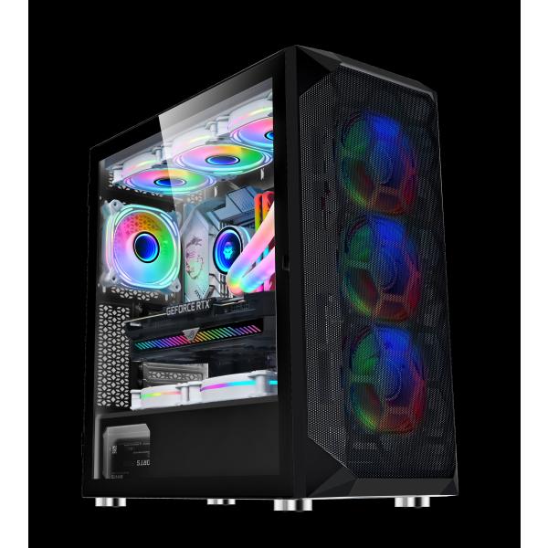 長さ最大410mmのGPU ミドルタワーPCケース CPU冷却器高さ制限185 mm 電源タイプATX制限 465*230*495mm