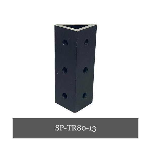 ブラックTR8020スペアコーナーブラケット :120 x 40mm8mmスロットを持つ120mm x 40mmの押出成形アルミフレームに適しています。