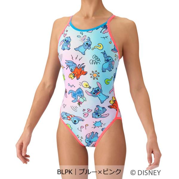 耐久性に優れた TOUGHSUIT（タフスーツ）シリーズの Disney（ディズニー）デザインモデル。環境に配慮したリサイクルポリエステル素材を使用しており、塩素に強く長持ちするため、大会に向けて練習を重ねる頻度が高いスイマーにおすすめのト...
