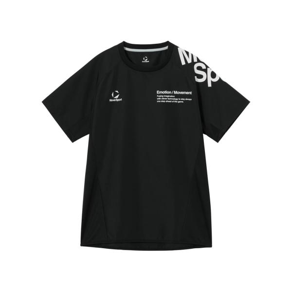 肩部分のプリントがデザインポイントのバレーボール用半袖ピステです。汗のかきやすい脇部分はメッシュ生地を配置しています。#ムーブスポーツ#MoveSport＃VOLLEYBALL＃バレーボール＃石川祐希【メーカーサイズ寸法(実寸)】S : 着...