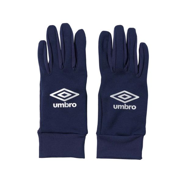 ジュニア向けプレイヤーグローブ。「ストレッチ」に滑り止めプリントによる「グリップ性」。プレイヤーグローブのスタンダードモデル。#アンブロ#umbro#サッカー#フットサル機能：保温／ストレッチ※掲載画像の色味は、撮影環境や閲覧環境により実物...