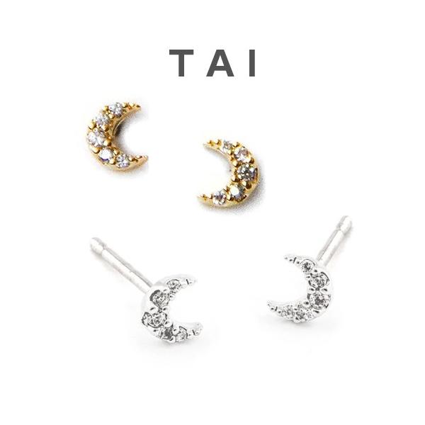 **************************************************************●ブランド名：TAI JEWELRY（タイジュエリー）●商品名：MINI PAVE MOON EARRINGS●スタ...