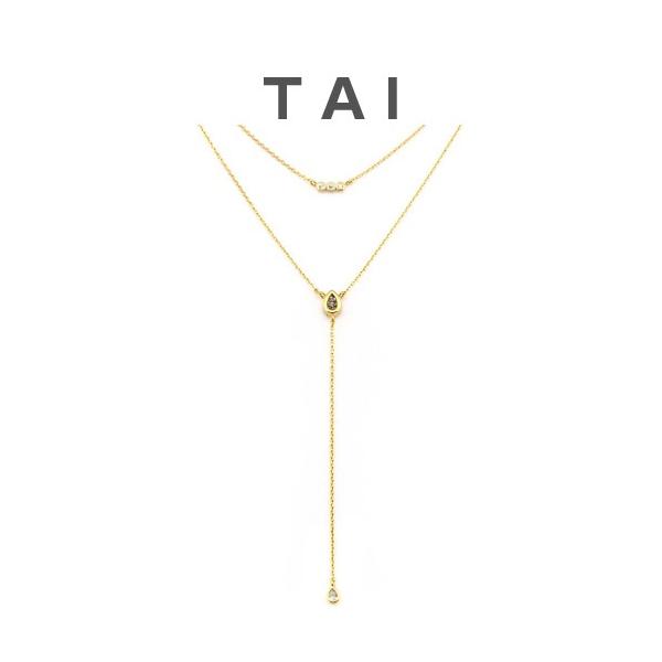 **************************************************************●ブランド名：TAI JEWELRY（タイジュエリー）●商品名：SIMPLE DOUBLE CHAIN WITH H...