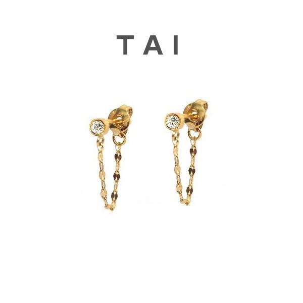 **************************************************************●ブランド名：TAI JEWELRY（タイジュエリー）●商品名：STUD CHAIN EARRINGS●スタイルナン...