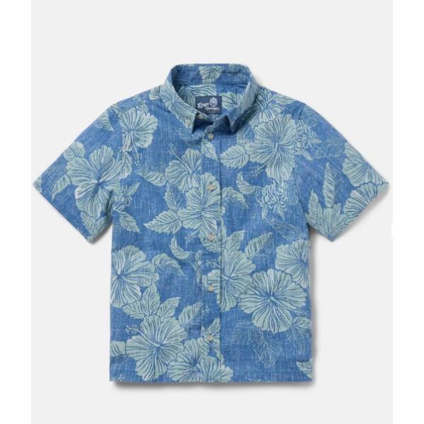 2013年のアーカイブプリントであるAloha Biscus（アロハ ビスカス）の復刻デザインを定番生地のサラッと爽快なSpooner Kloth（スプーナークロス）に載せ、定番のボタンダウン襟に仕上げた逸品。この度このキッズサイズが新規入...