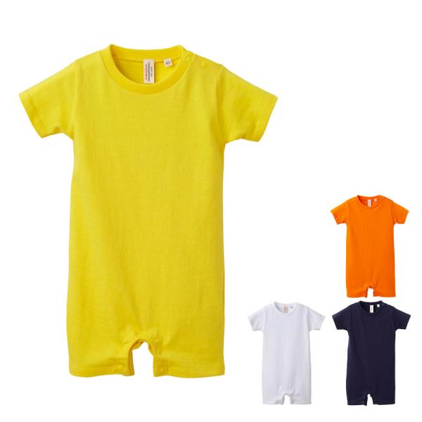 コットン100%の着心地の良さで赤ちゃんもごきげん♪襟元にはボタンがついており大きく開閉できます。5.6oz本体：綿100%※在庫処分のため数量限定販売です。なくなり次第終了となります。※セール品のため、返品・交換は不可とさせていただきます...