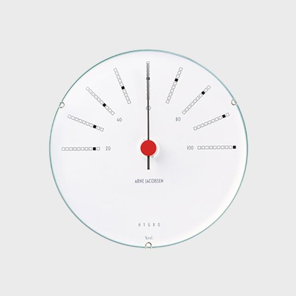 デザイナー : ARNE JACOBSEN アルネ・ヤコブセン（denmark）風防 ：ミネラルガラス精度 : ±2℃ケース素材 : アルミニウムケースバック素材 : アルミニウムサイズ : 直径120mm/重さ99g測定可能範囲 : -5...