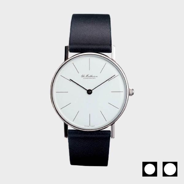 【ショップレビュー投稿大募集！】design Ole Mathiesen オーレ・マティーセンケース寸法：Φ28×6mm/Φ33×6mm目安 Φ28：レディース/Φ33：メンズ素材：ステンレススチール、牛カーフ（黒）、サファイアガラス、スイ...