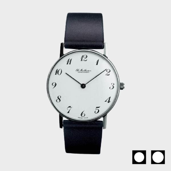 【ショップレビュー投稿大募集！】design Ole Mathiesen オーレ・マティーセンケース寸法：Φ28×6mm/Φ33×6mm目安 Φ28：レディース/Φ33：メンズ素材：ステンレススチール、牛カーフ（黒）、サファイアガラス、スイ...