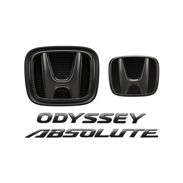 ブラックエンブレム 参考情報Hマーク2個＋車名エンブレム＋ABSOLUTEロゴ／ブラッククローム※標準装備のエンブレムを取り外し装着となります。ODYSSEY E:HEV オデッセイ オデッセイハイブリッド  RC5 - 100(E:HEV...