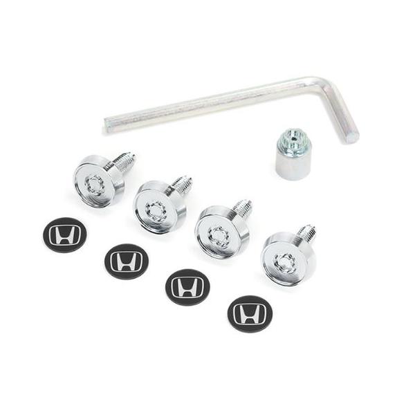 ナンバープレートロックボルト （ロゴステッカー付）参考情報4本入りセット／ボルト長：20mm（マックガード社製）※字光式ナンバープレートには装着できません。N-BOX NBOX JF5 - 100JF6 - 100N-BOX NBOX スロ...