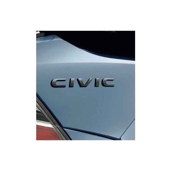 ブラックエンブレム 参考情報Hマーク2個＋車名エンブレム／ブラッククロームクールなブラックが、精悍かつスポーティーな表情を醸します。※標準装備のエンブレムを取り外し装着となります。CIVIC HATCHBACK シビック ハッチバック FK...