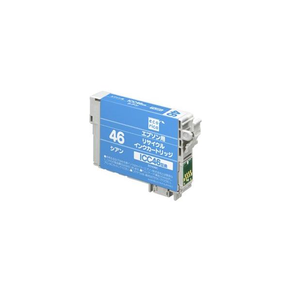 エコリカ型番:ECI-E46C/対応メーカー:エプソン/対応純正品:ICC46/色:シアン/インクの種類:顔料/JANコード:4571163364637/適合機種:PX-101 / PX501A / PX-A620 / PX-FA700 /...